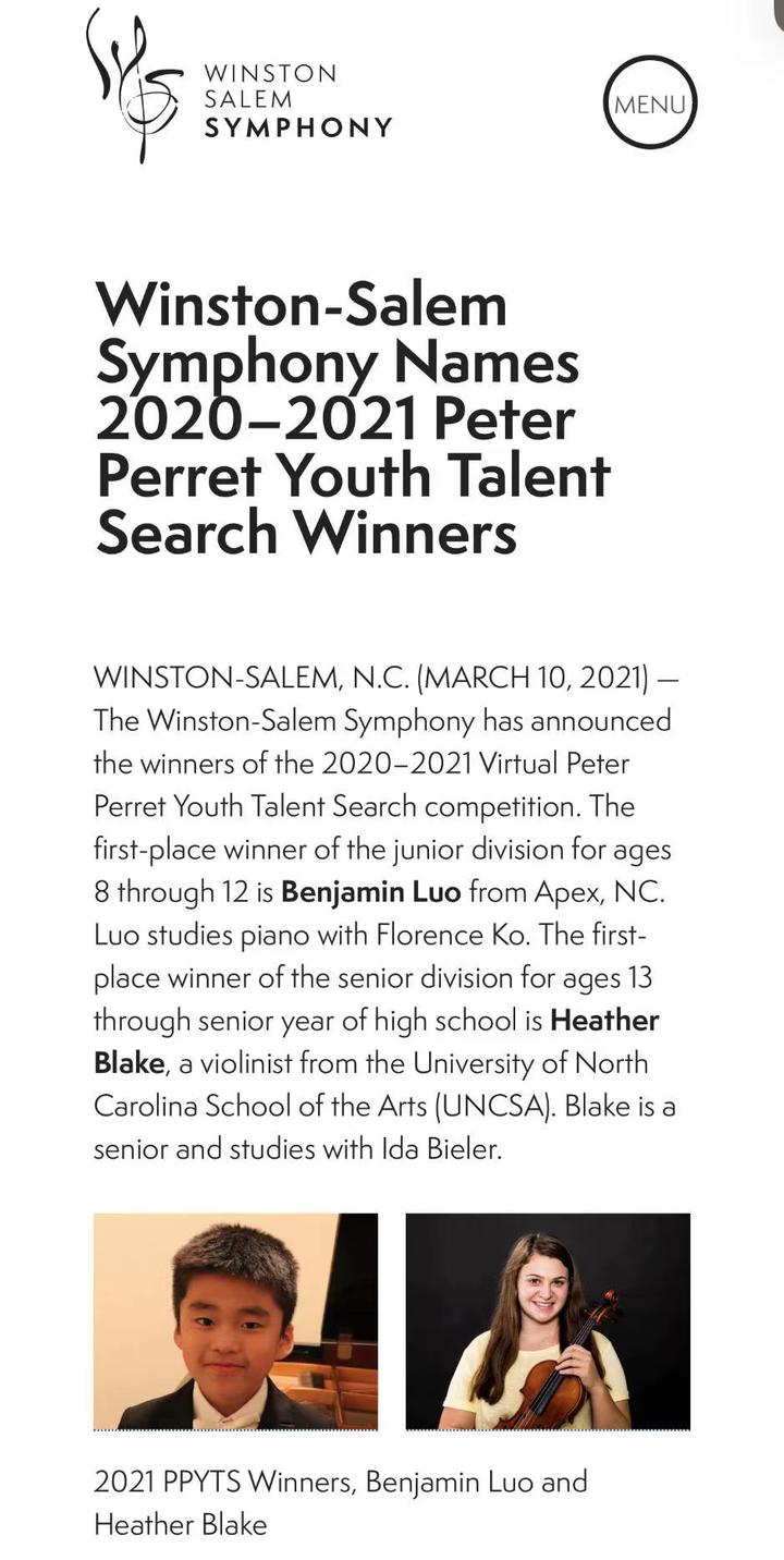 斯坦威钢琴疫情中助力，北卡冠军名师柯秀亭门生再获殊荣_卡罗莱纳_新闻_华人头条